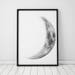 Quarter Moon Printable, INSTANT DOWNLOAD, Moon Printable, Quarter Moon ...