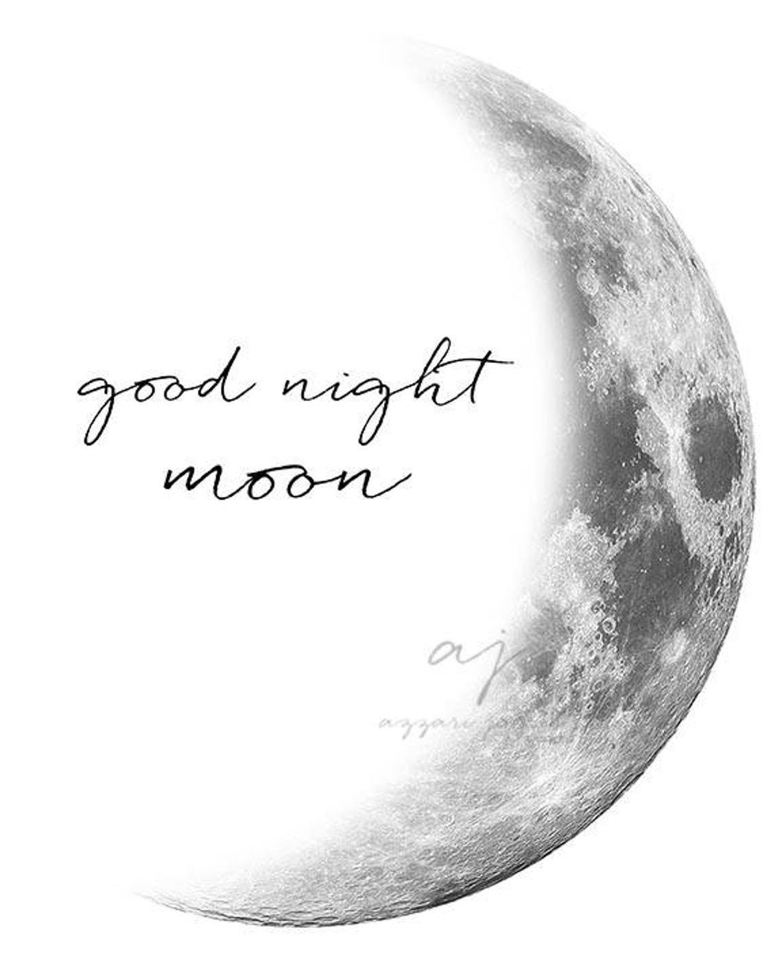 Good Night Moon Printable, INSTANT DOWNLOAD, Good Night Printable, Kids ...