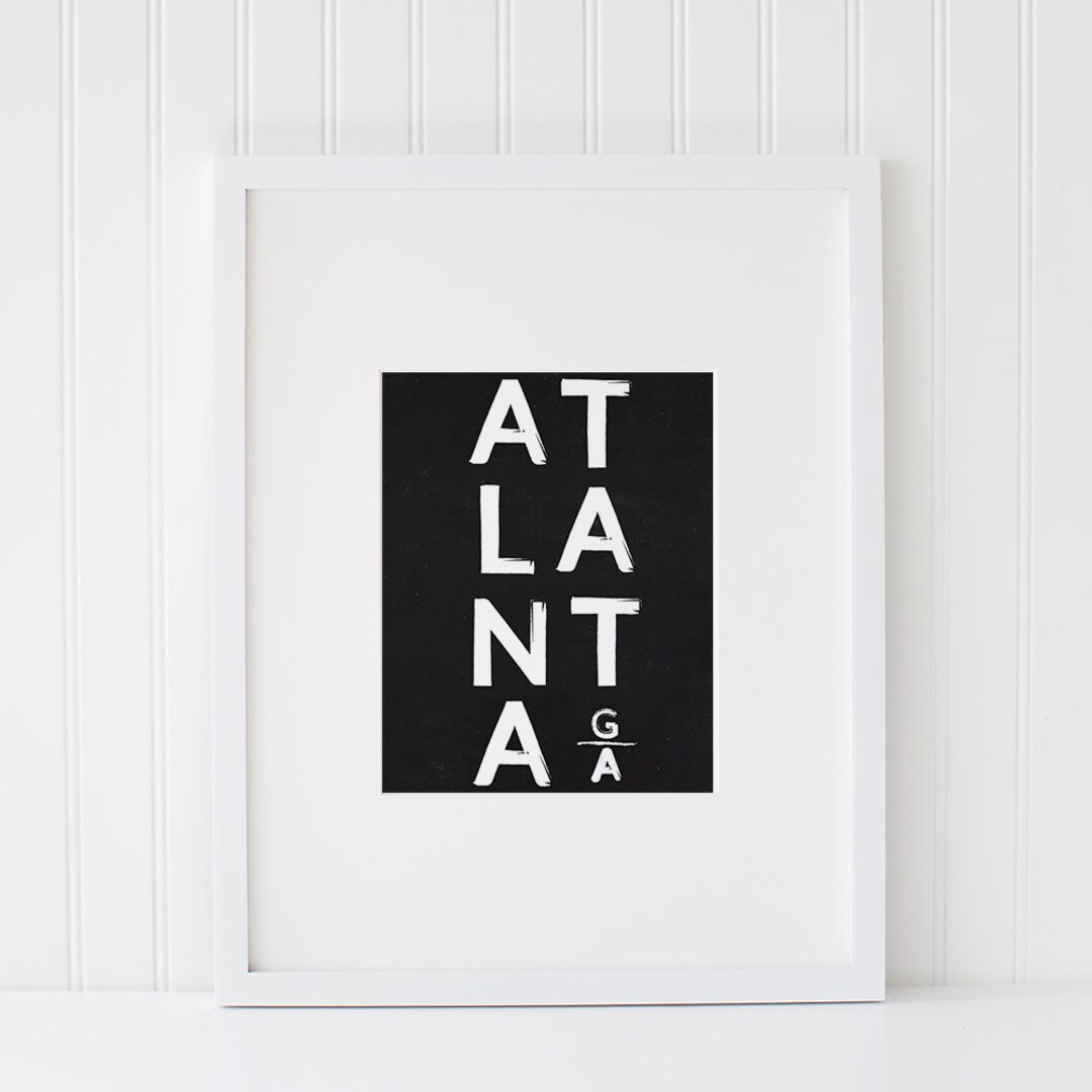 Atlanta Printable Art, Atlanta Art, Atlanta Poster, Georgia, Art Print ...