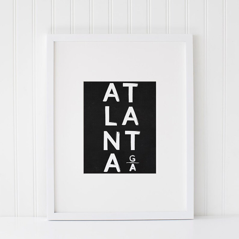 Atlanta Printable Art, Atlanta Art, Atlanta Poster, Georgia, Art Print ...