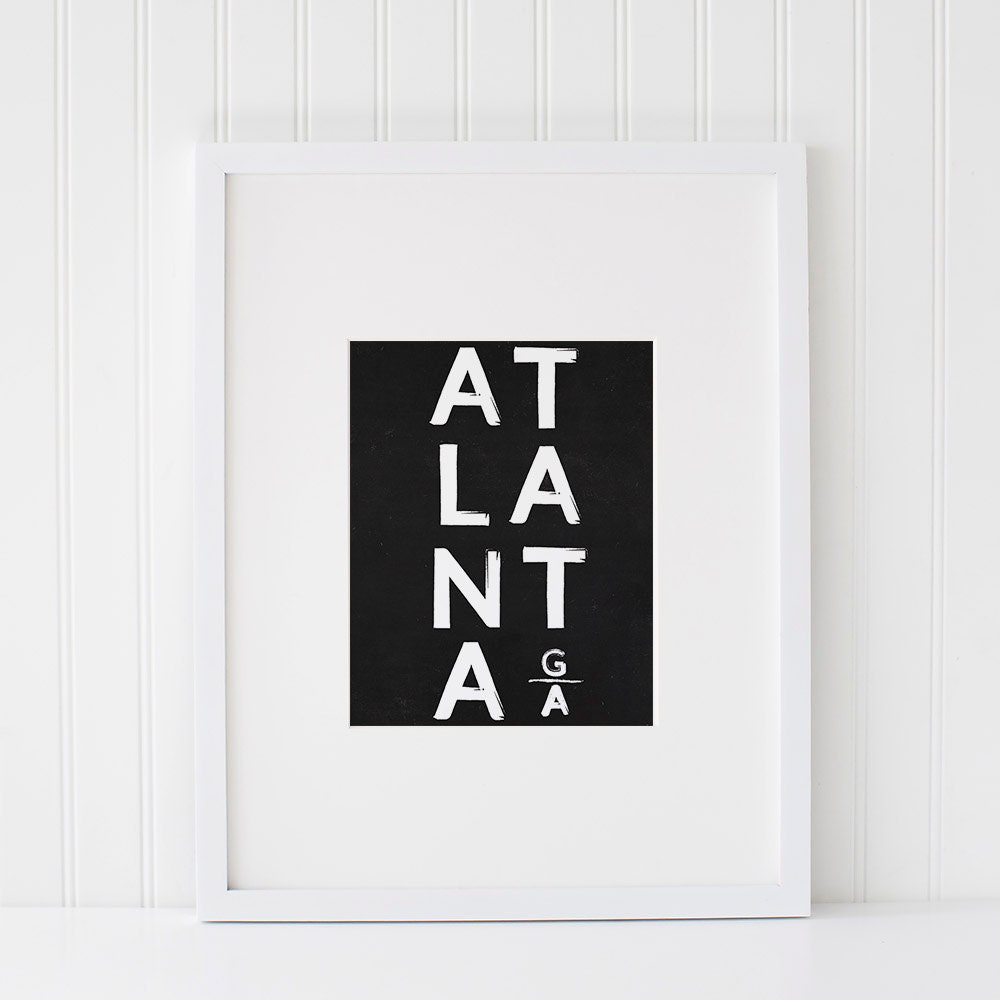 Atlanta Printable Art, Atlanta Art, Atlanta Poster, Georgia, Art Print ...