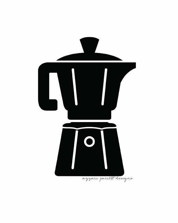 Coffee Pot INSTANT DOWNLOAD Printable Art, Coffee Printables, Brew ...