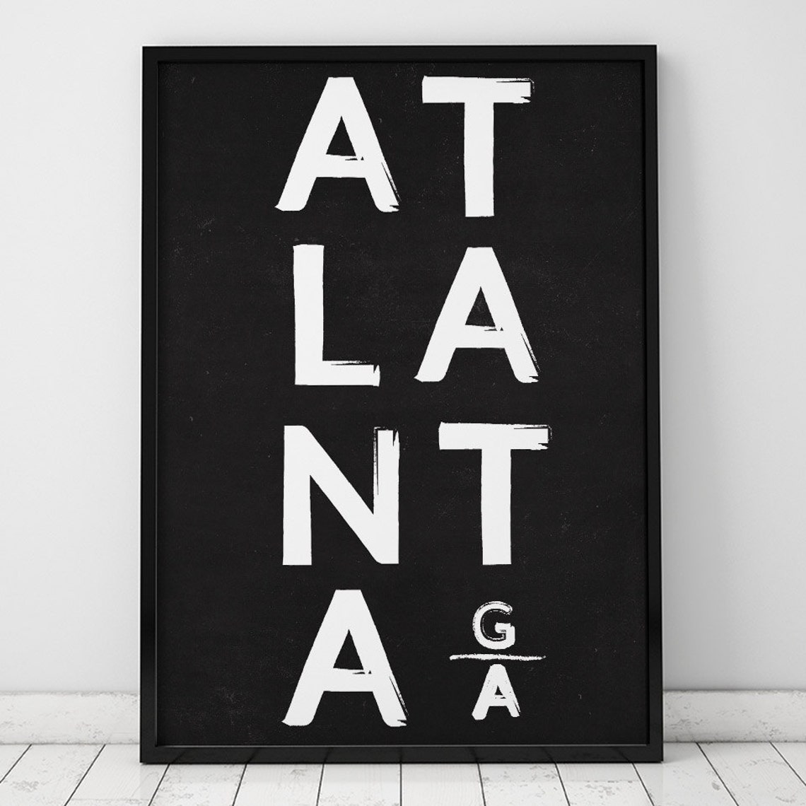 Atlanta Printable Art, Atlanta Art, Atlanta Poster, Georgia, Art Print ...