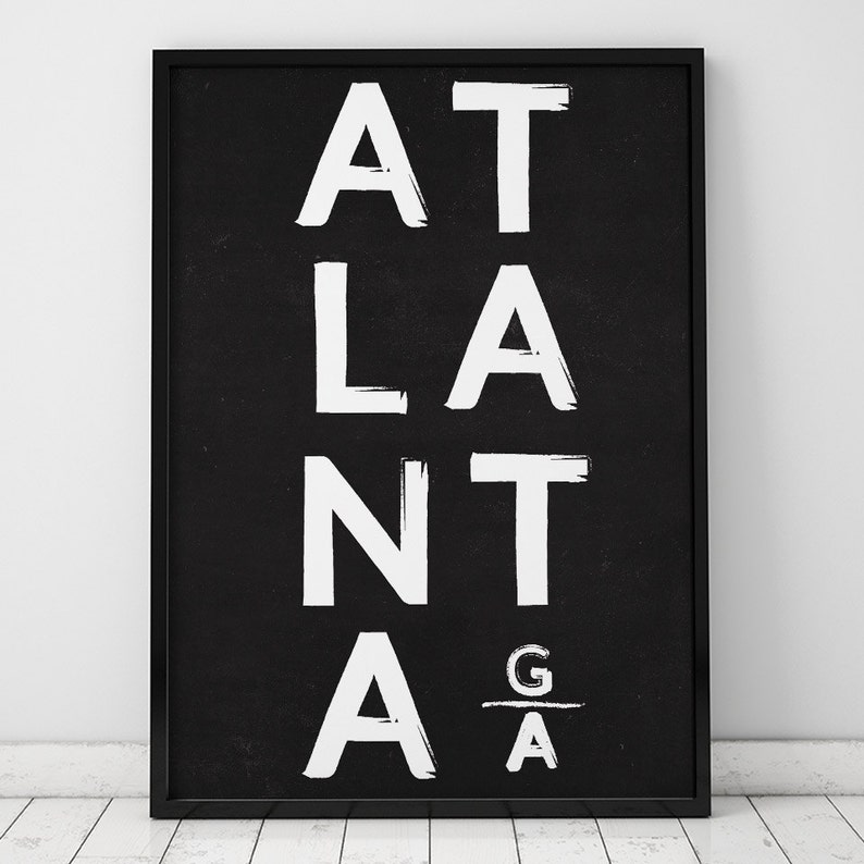 Atlanta Printable Art, Atlanta Art, Atlanta Poster, Georgia, Art Print ...
