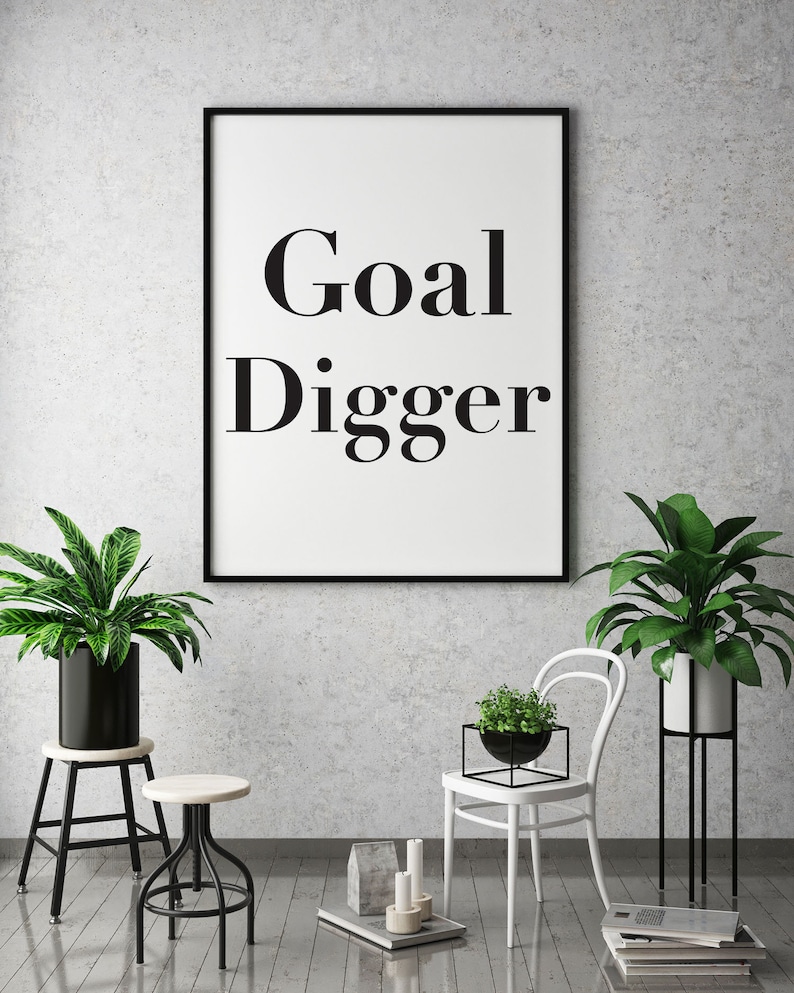 Goal Digger, Large Poster Printable, Large Printable, Instant Download ...