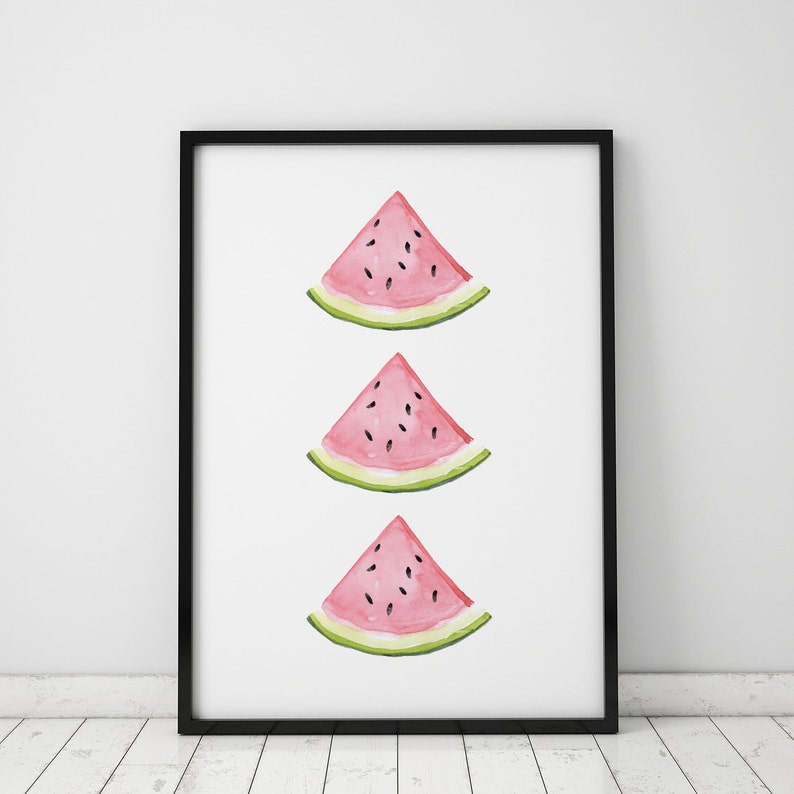 Watermelon Watercolor INSTANT DOWNLOAD Print, Watercolor Printables ...
