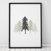 Tree Illustration INSTANT DOWNLOAD, Tree Poster, Green Trees Print ...