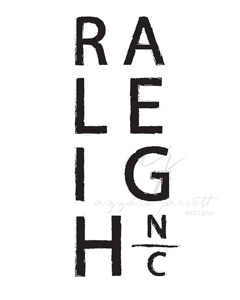 Raleigh Printable Art North Carolina Printable Art North | Etsy