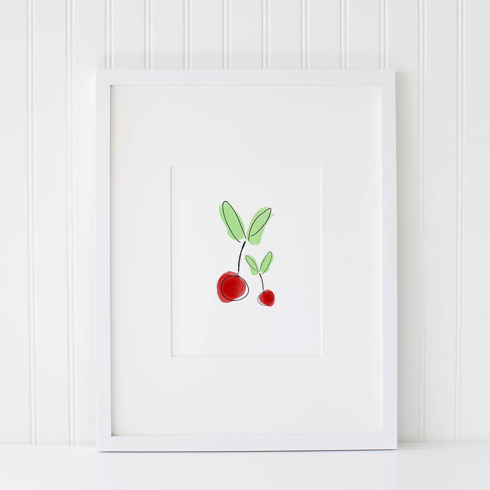 Cherry INSTANT DOWNLOAD Printable, Kitchen Printable, Kitchen Print ...