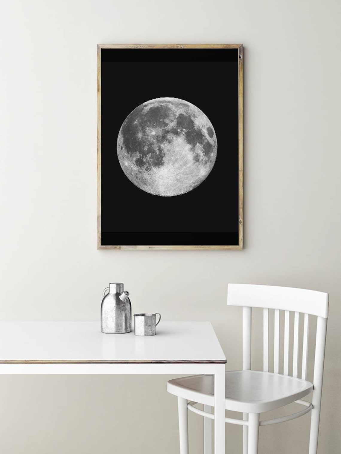 Full Moon Printable, INSTANT DOWNLOAD, Moon Printable, Black Printable ...