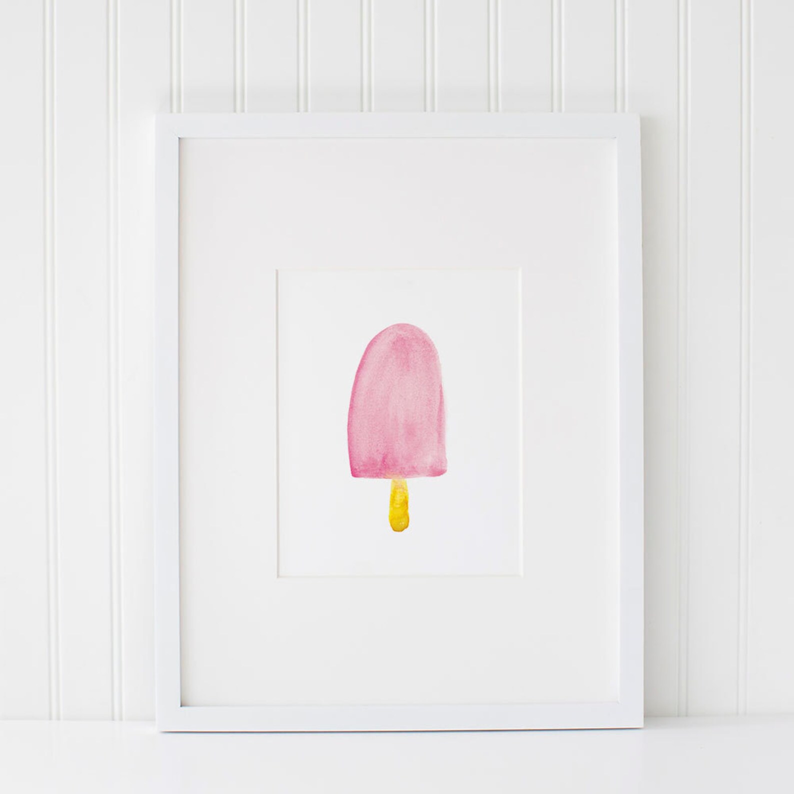 Watercolor Popsicle INSTANT DOWNLOAD Art, Watercolor Printables, Pink ...