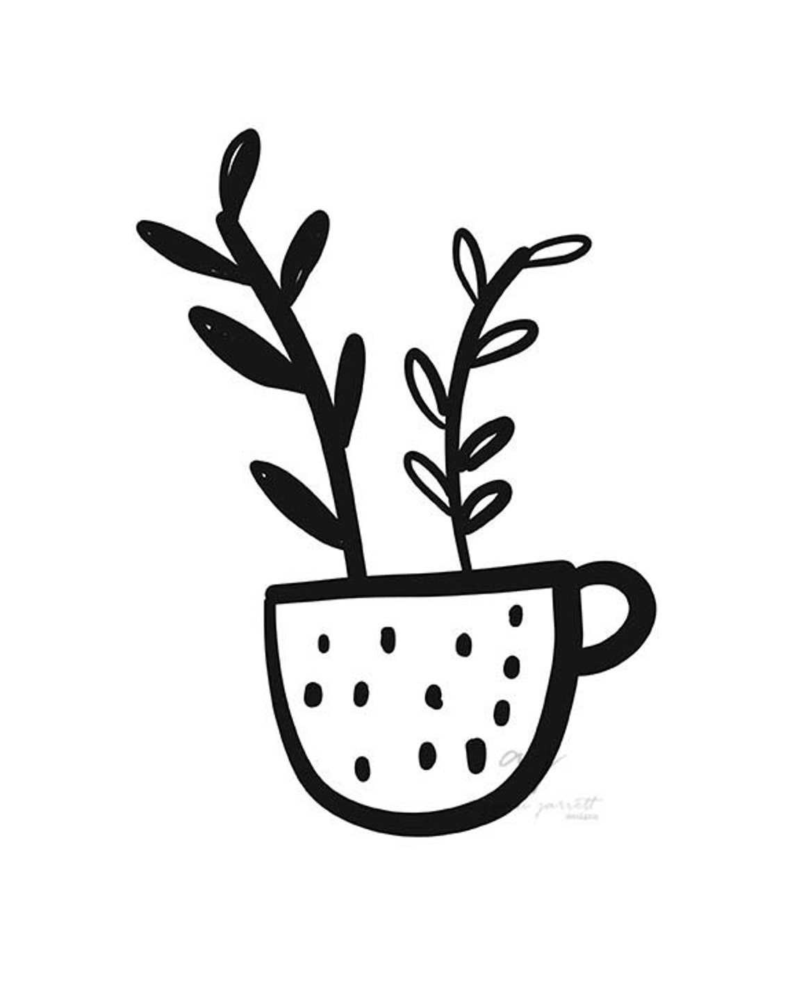 Minimalist Small Plants INSTANT DOWNLOAD Illustration Art, Plant ...