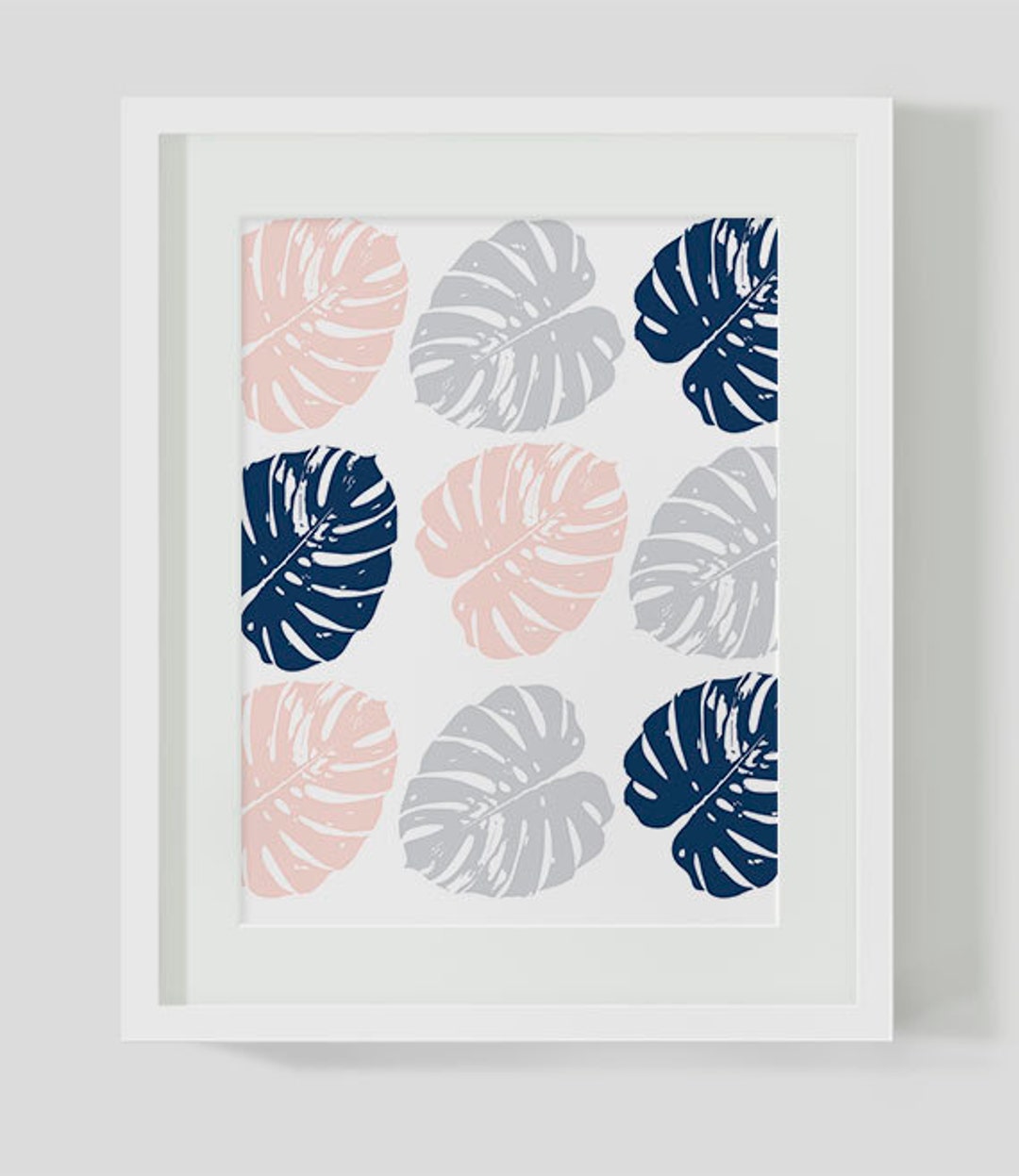 Monstera Leaf Pattern INSTANT DOWNLOAD Art, Printable Art, Tropical ...