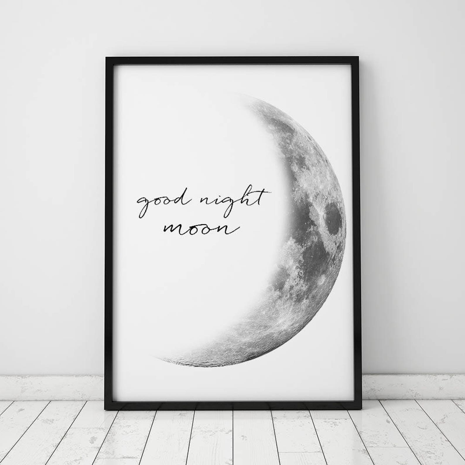 Good Night Moon Printable, INSTANT DOWNLOAD, Good Night Printable, Kids ...