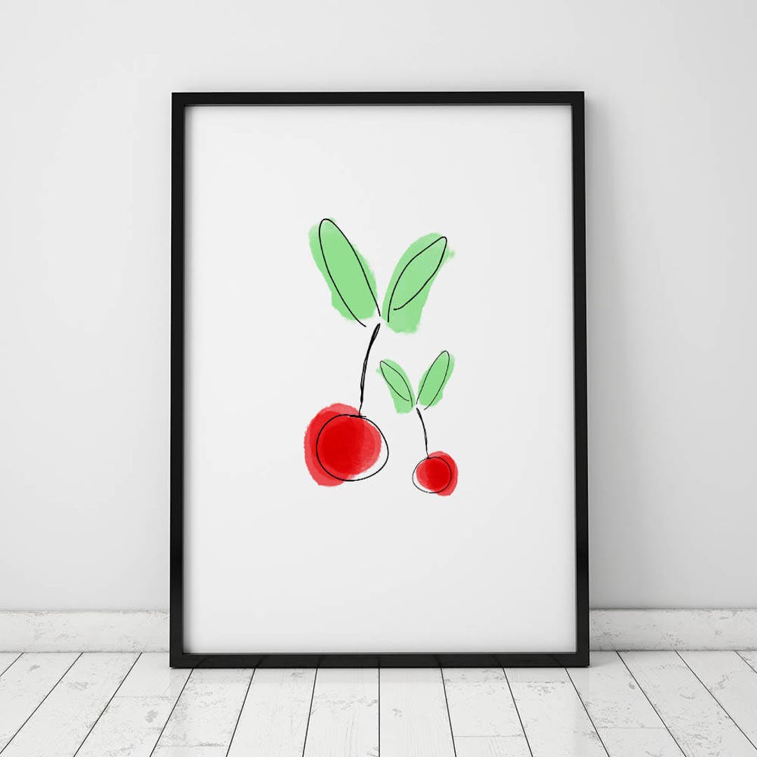 Cherry INSTANT DOWNLOAD Printable, Kitchen Printable, Kitchen Print ...