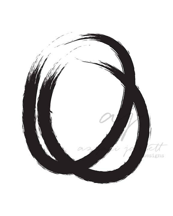 Black and White Minimalist Circle INSTANT DOWNLOAD Art, Printable Art ...