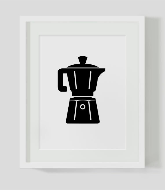 Coffee Pot INSTANT DOWNLOAD Printable Art, Coffee Printables, Brew ...