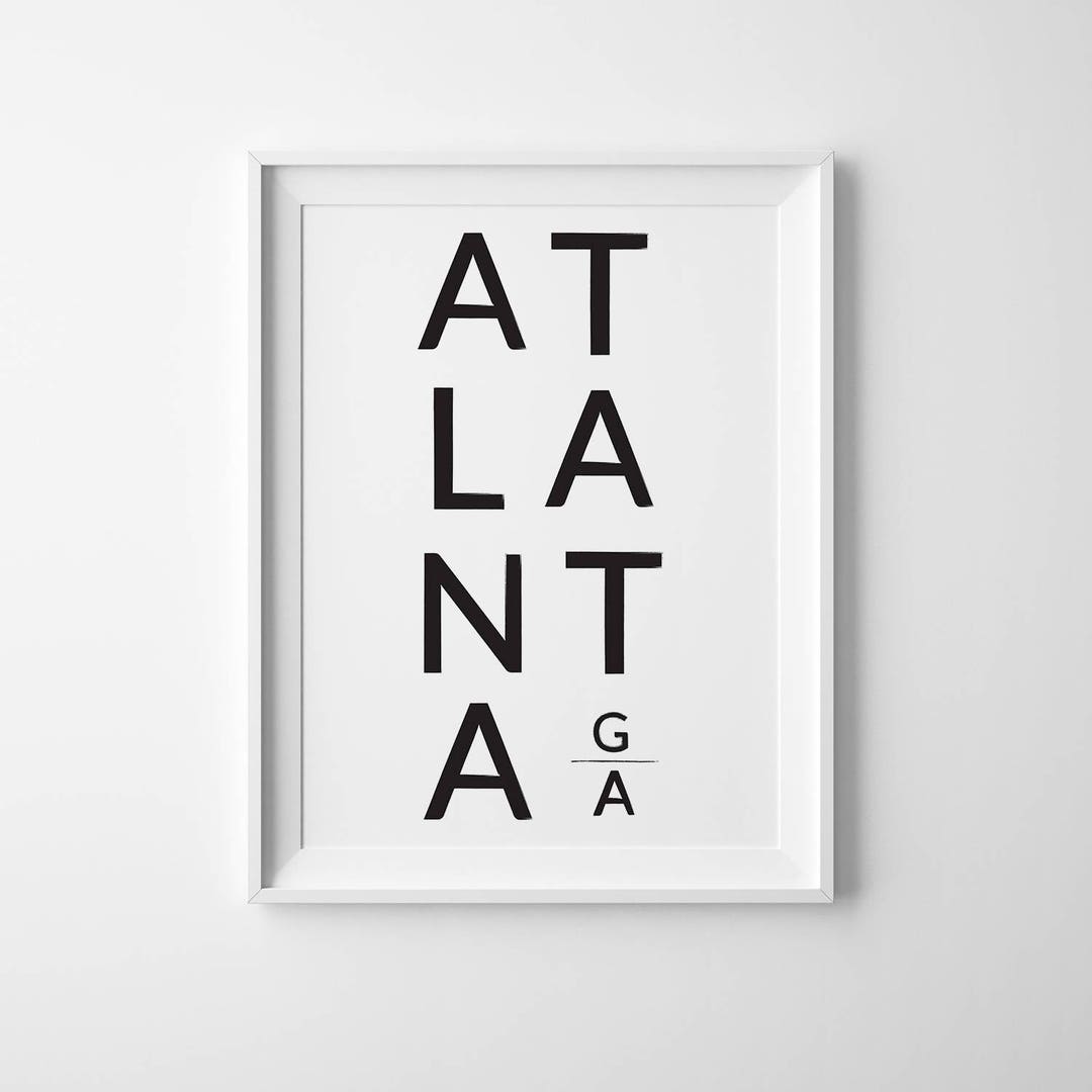 Atlanta Georgia Printable Art, Atlanta Poster, Georgia Art, Art Print ...