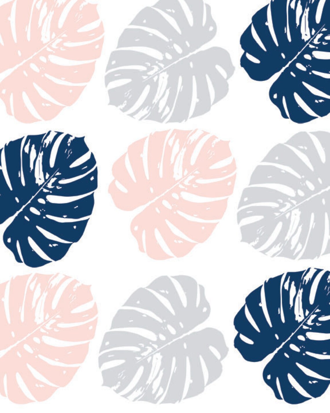 Monstera Leaf Pattern INSTANT DOWNLOAD Art, Printable Art, Tropical ...