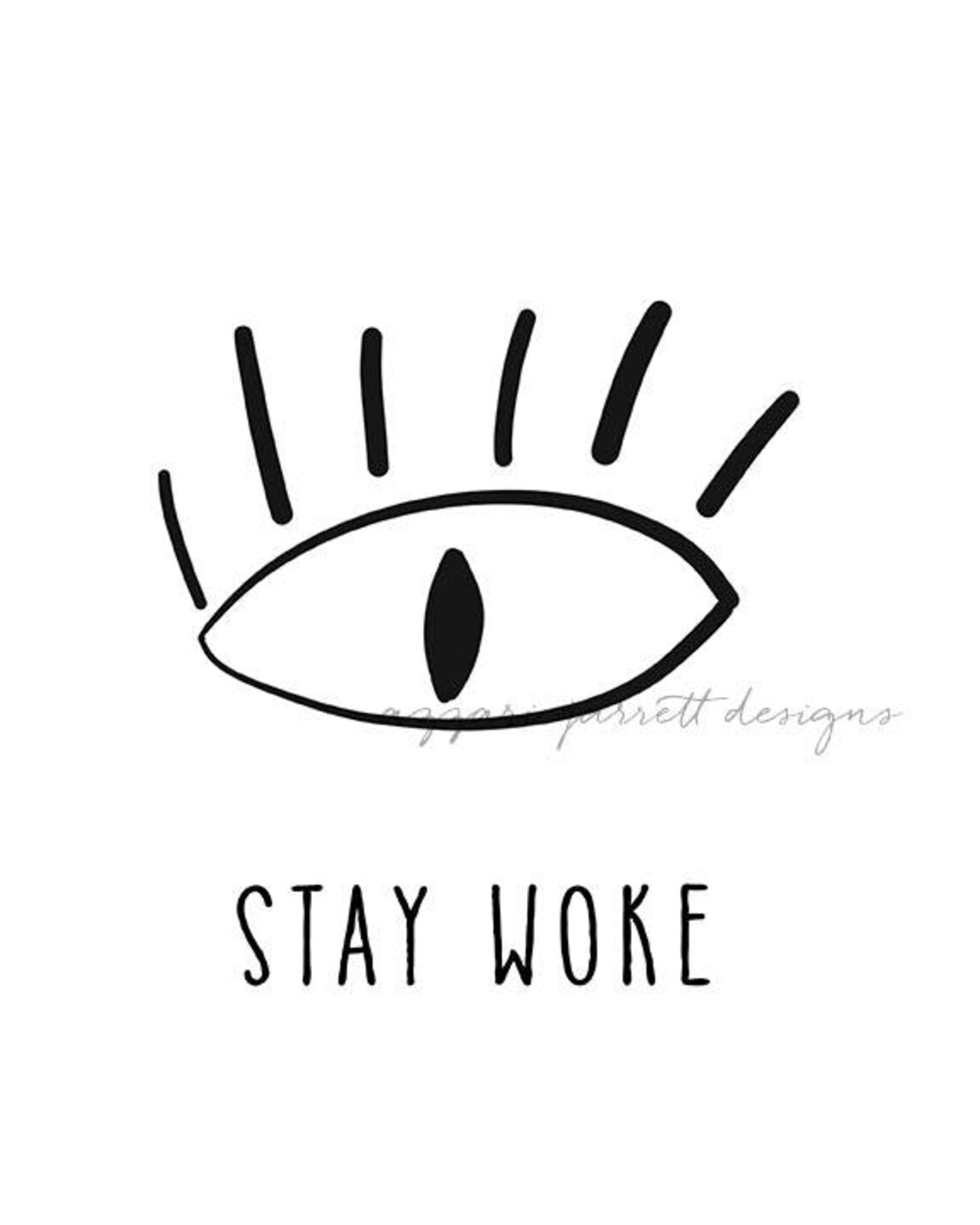 Stay Woke Illustration INSTANT DOWNLOAD Art, Illustration Printable ...
