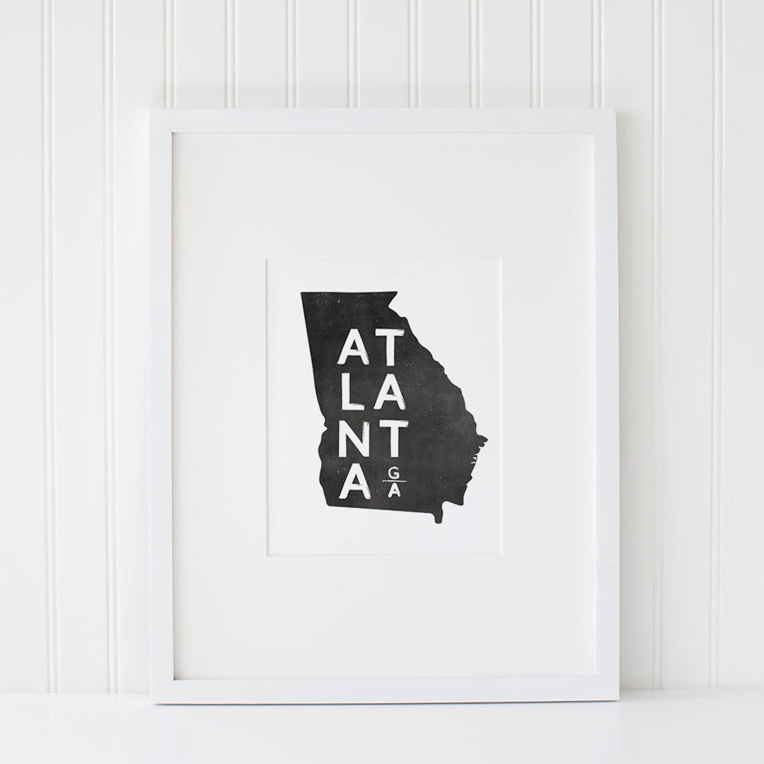 Atlanta Georgia Printable Art, Atlanta Art, Georgia Art, Art Print ...