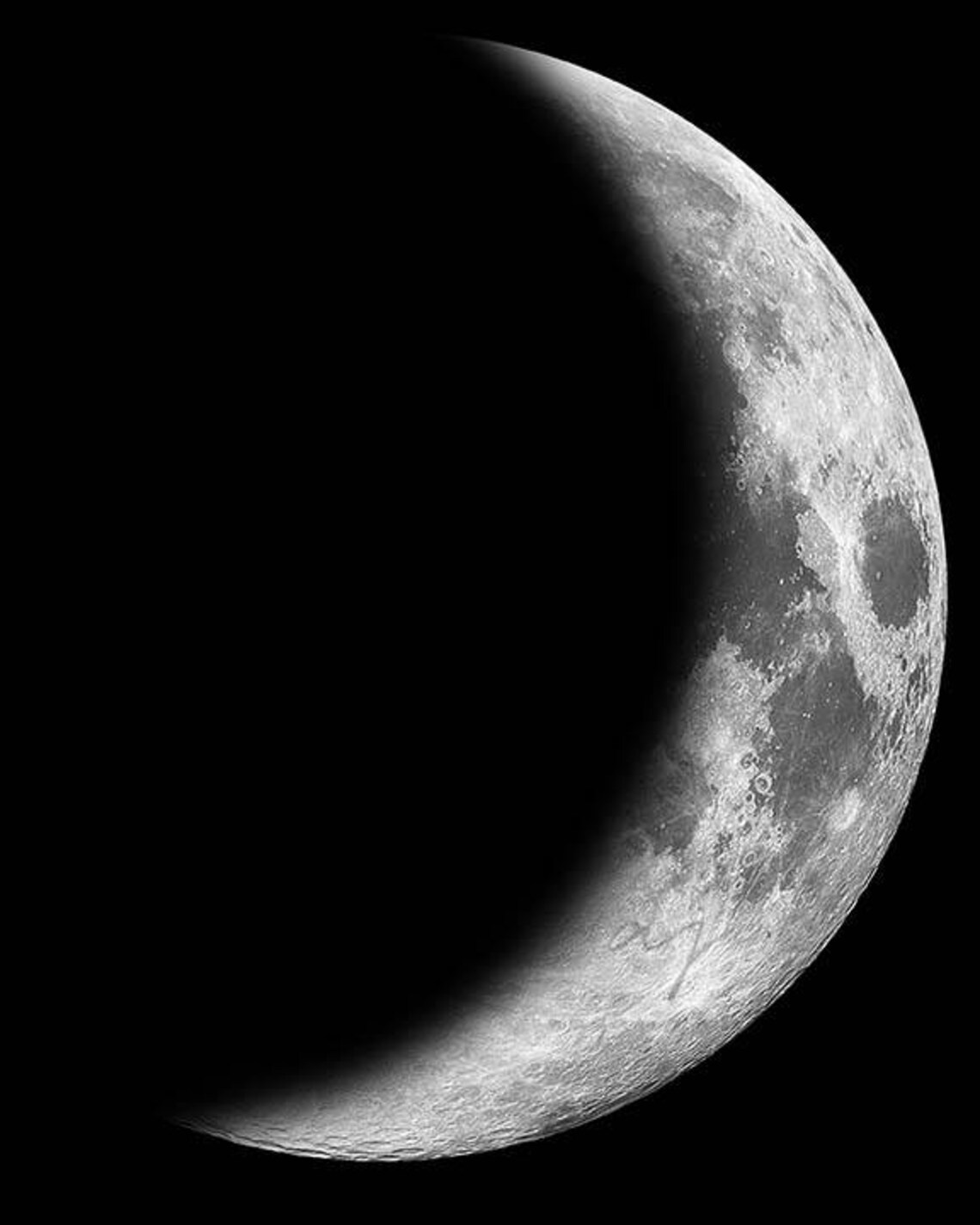 Quarter Moon Printable, INSTANT DOWNLOAD, Moon Printable, Black ...