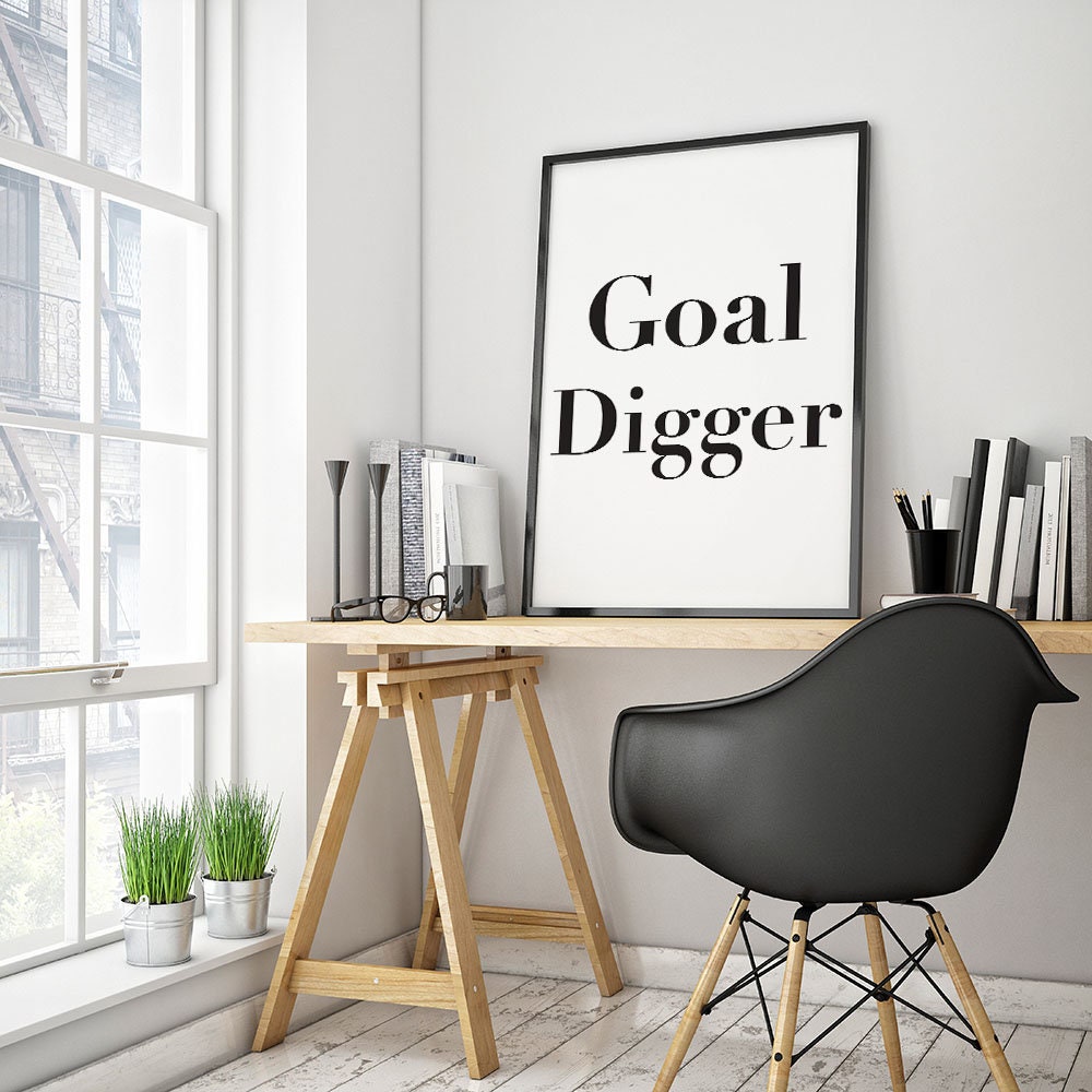 Goal Digger, Large Poster Printable, Large Printable, Instant Download ...
