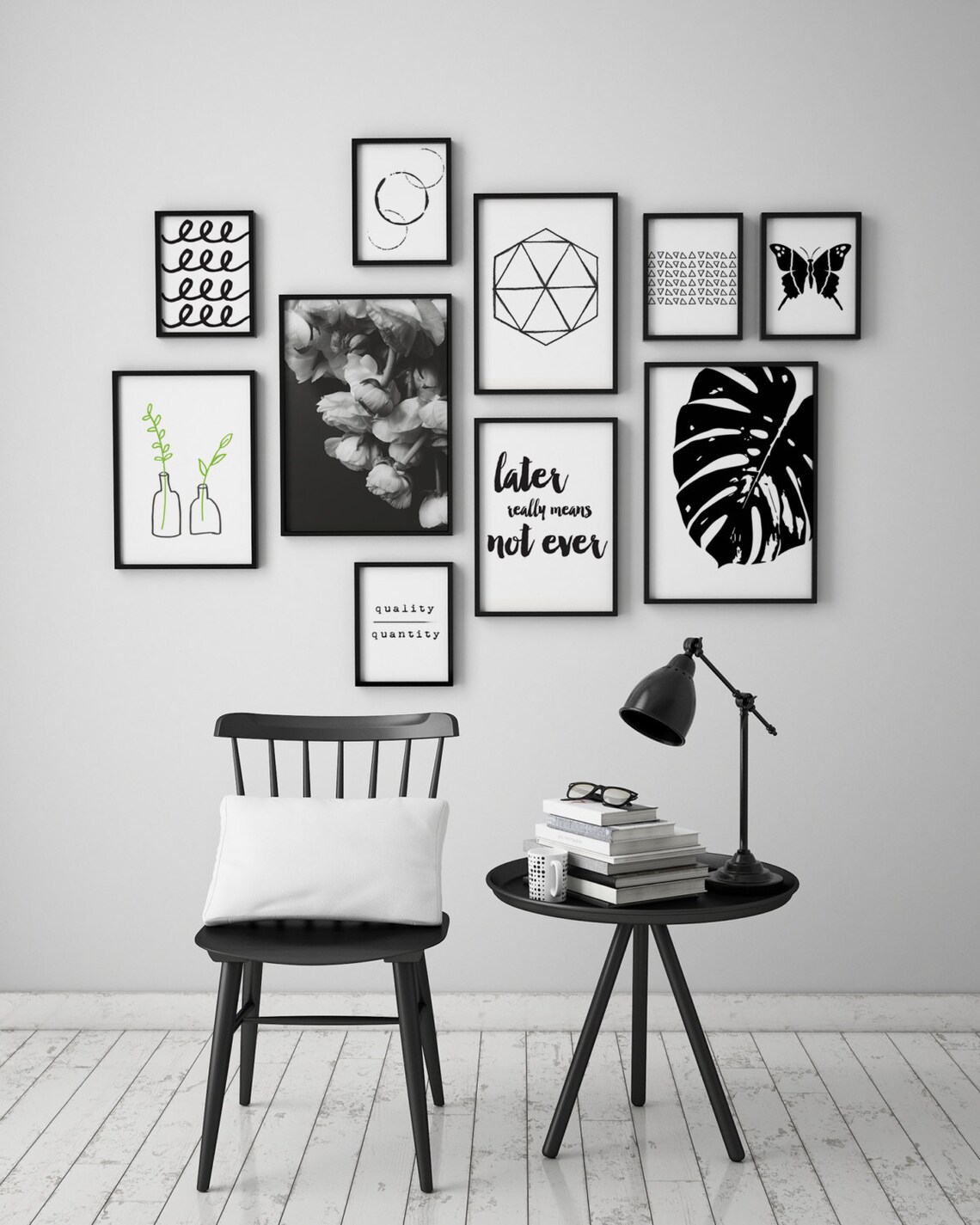 Quality Over Quantity, Typography Art, Typography, Printables, Instant ...