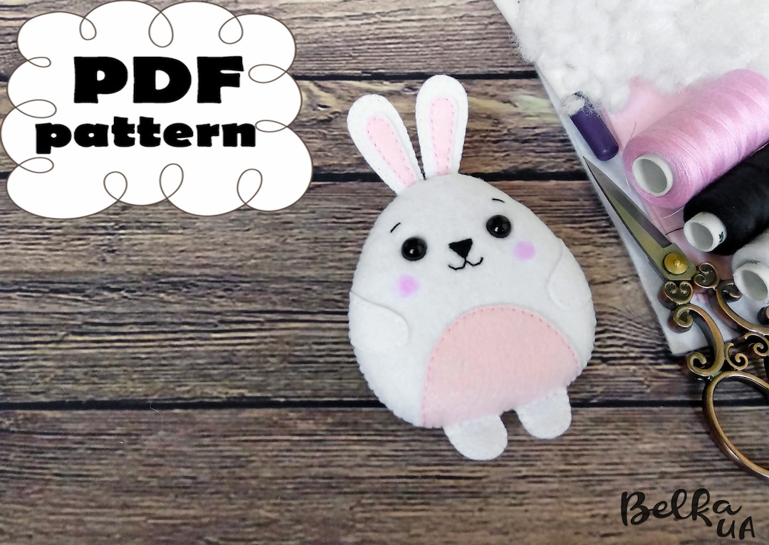 Felt Bunny Pattern PDF Easter Bunny Pattern PDF Pattern Bunny Easy ...
