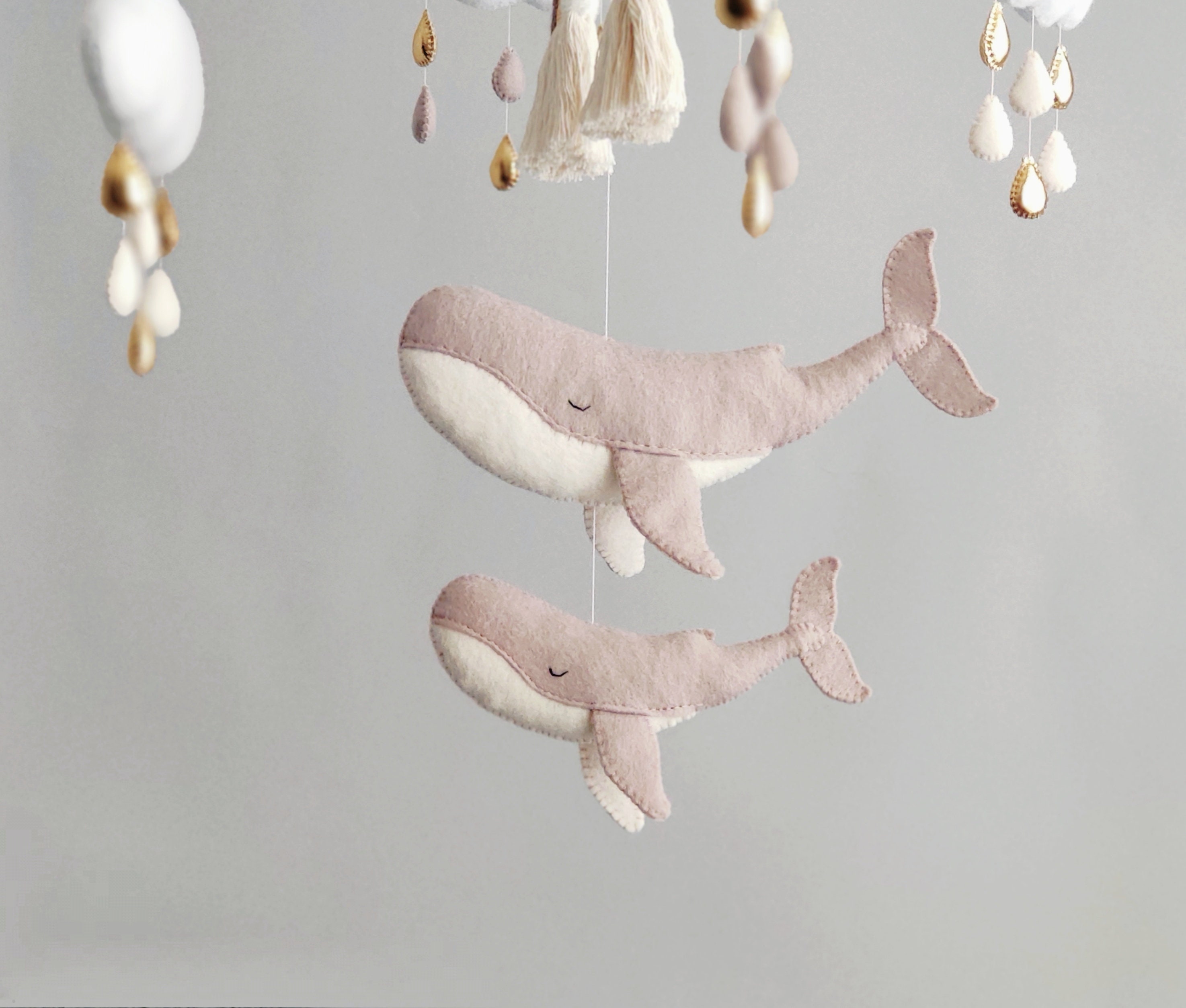 Neutral Baby Mobile Whale Nursery Decor Rainbow Baby Mobile - Etsy