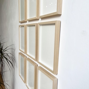 Set of 9 • A4 Box Frames Wood • or 8x10 Inches • Thin Natural Wood - Etsy