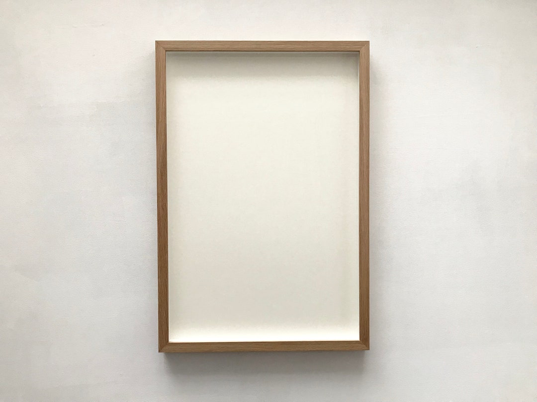 Natural Oak Wood Box Frame • Gallery Acrylic, 24x16 In - Etsy