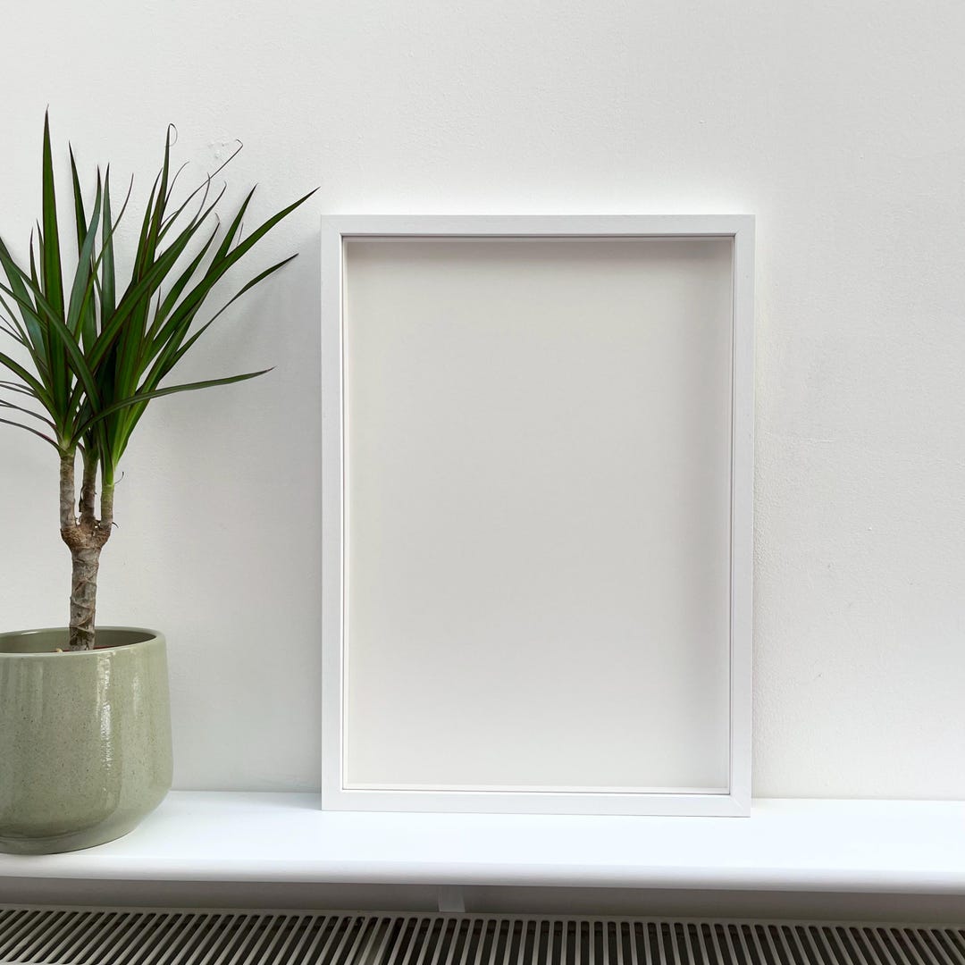 A3 Box Frame • White Thin Wood • A3 or 30x40cm • Photo / Picture Frame ...