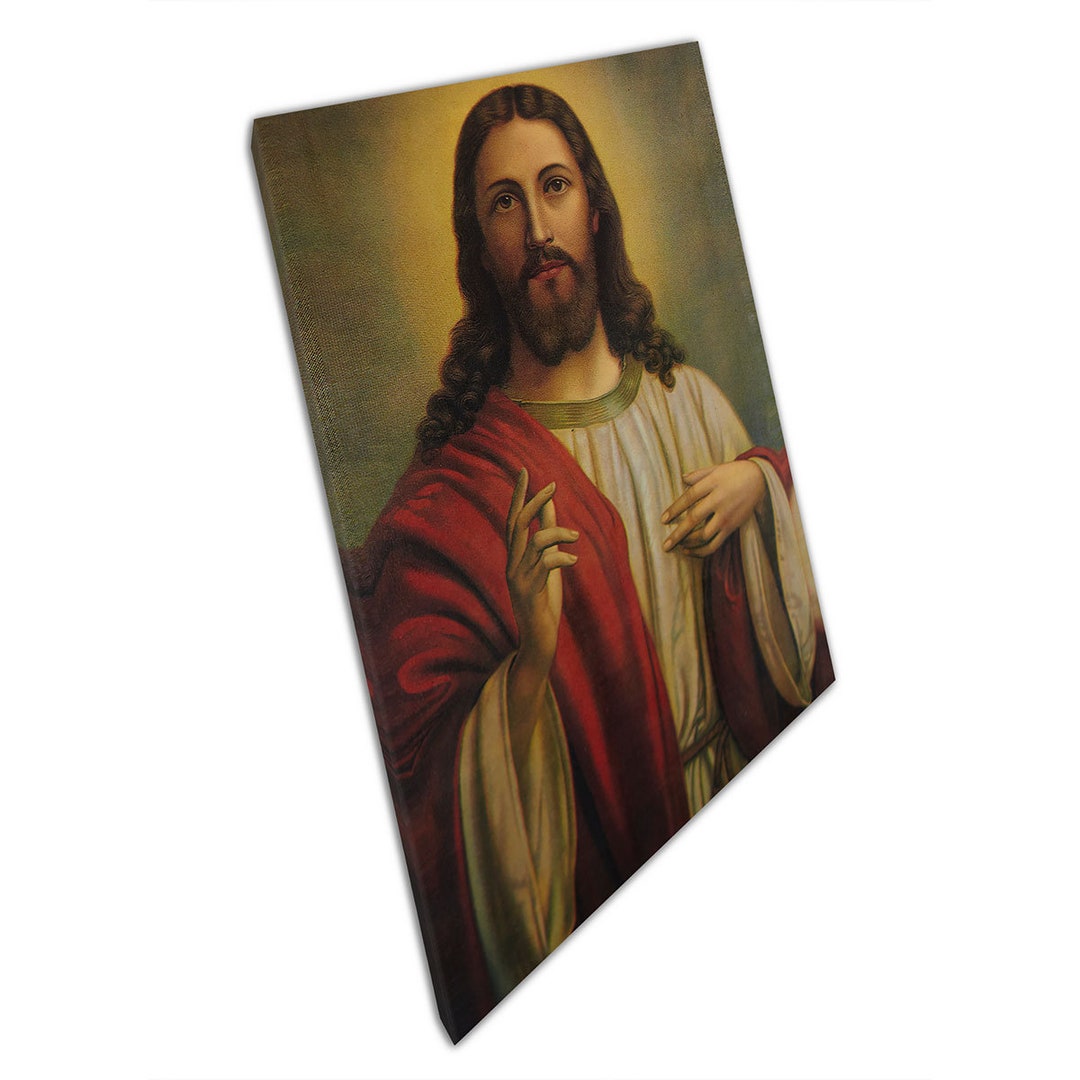 Jesus Christ Classic Painting Style Religious Figure Wall Art Print on ...