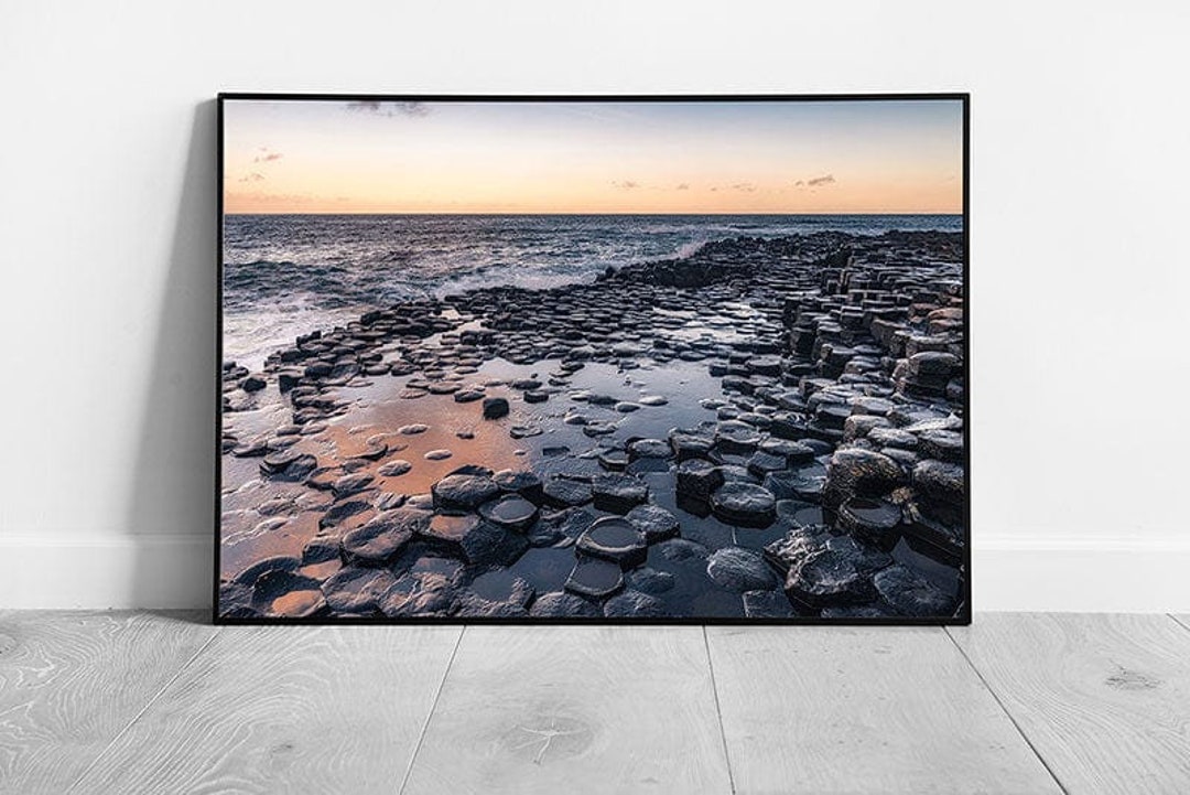 Ocean Waves Sunrise Seascape Wall Art Print Giants Causeway Northern ...