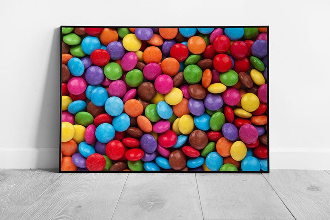 Candy Wall Art Print Framed Ready to Hang - Colorful Confectionery ...