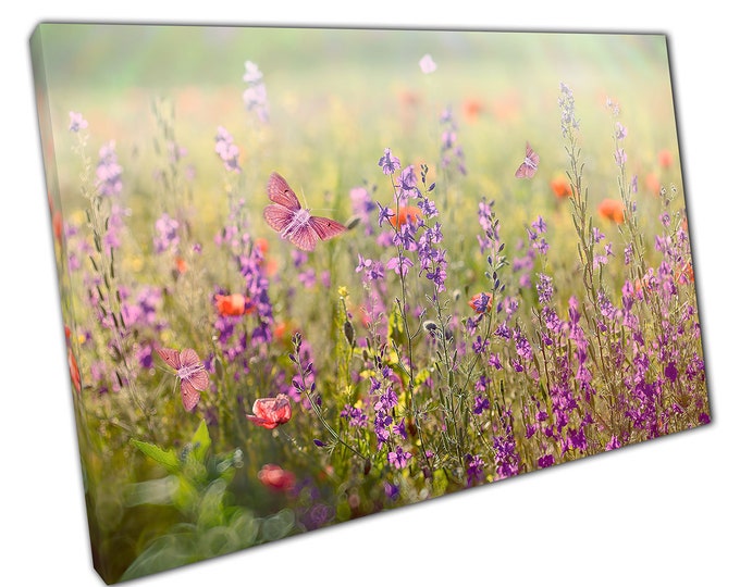 Abstract Wildflower Meadow Painting, Colourful Botanical Art Prints ...