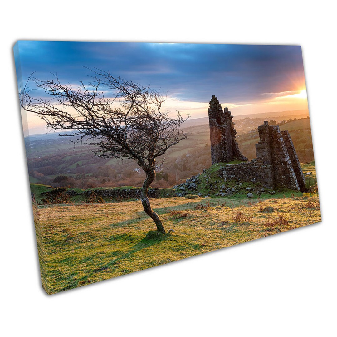 Caradon Hill Old Copper Mine Wall Art Print Bodmin Moor Cornwall Decor ...