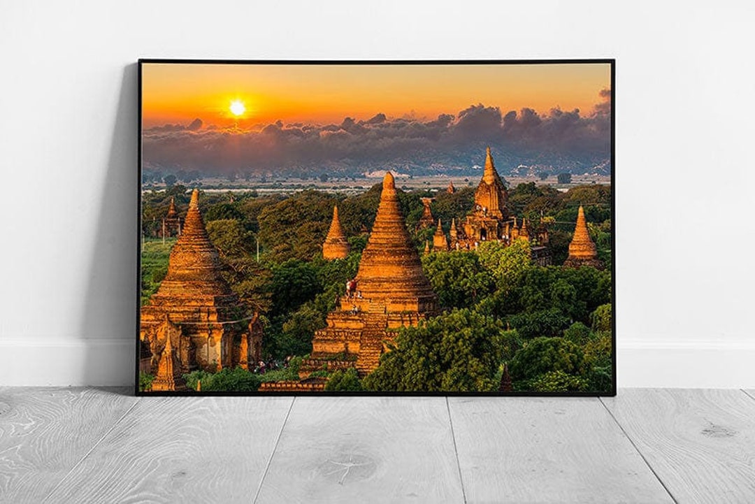 Bagan Ancient Archaeology Ananda Temple at Sunset Mandalay Myanmar ...