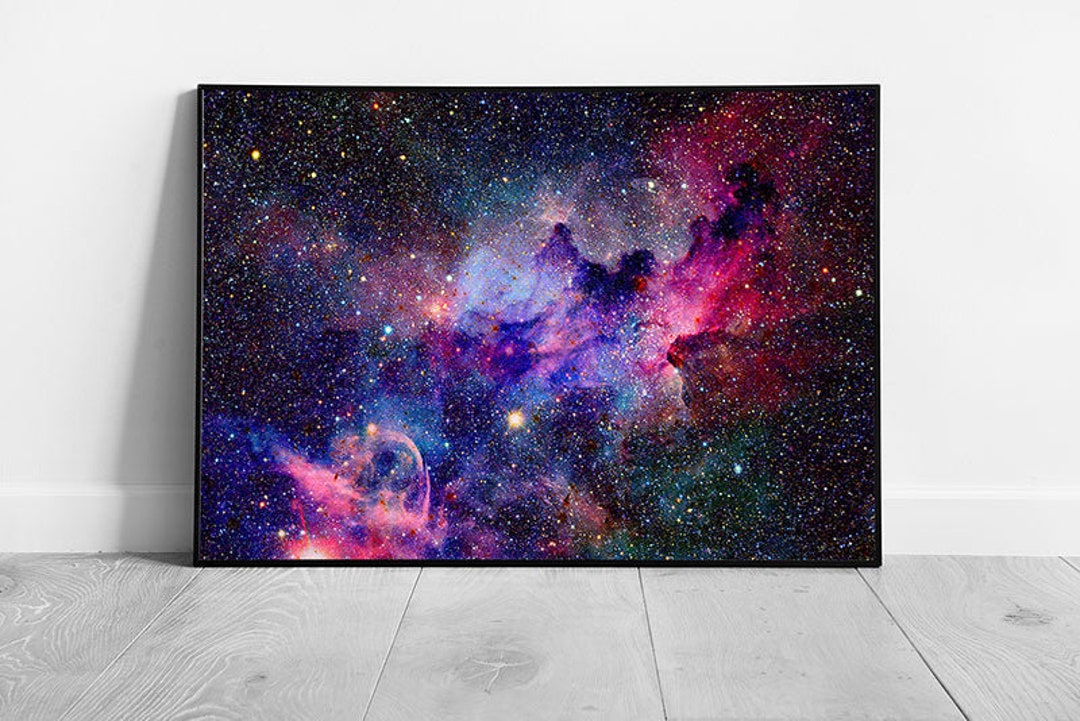 Beautiful Star Filled Galaxy Universe Space Vibrant Purples Pinks Blues ...