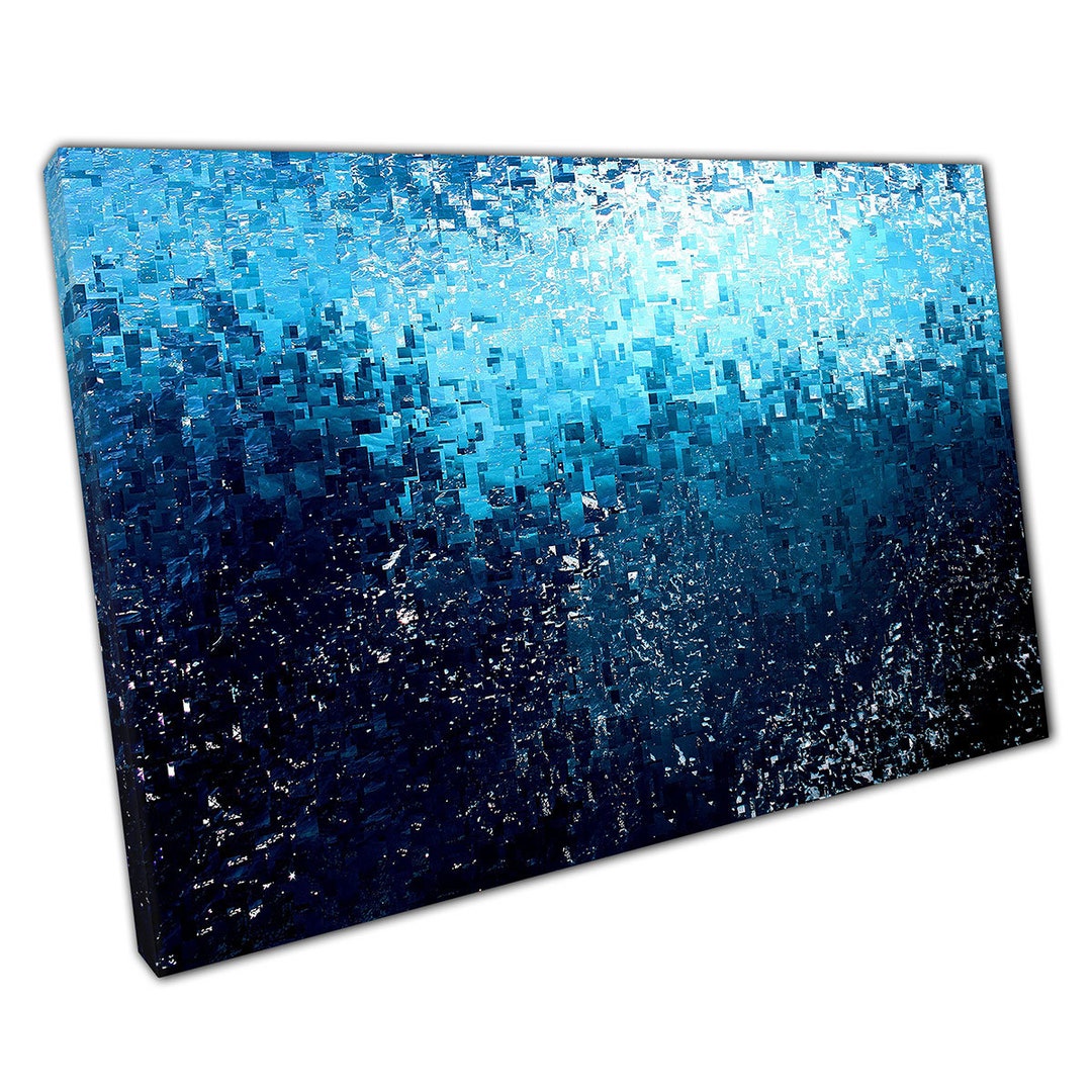 Abstract Expressionism Mosaic Effect Tones of Blue Digital Contemporary ...