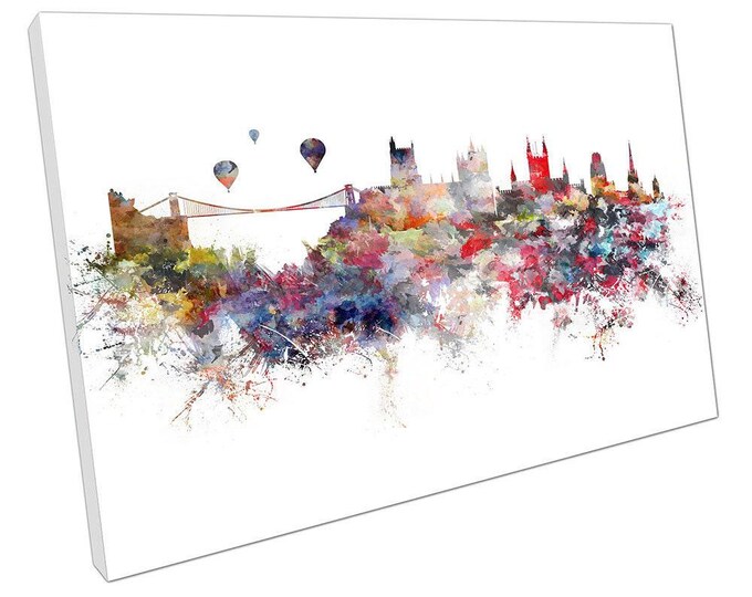 Bristol Skyline Art Print, Bristol Cityscape, Hand-drawn Black and ...