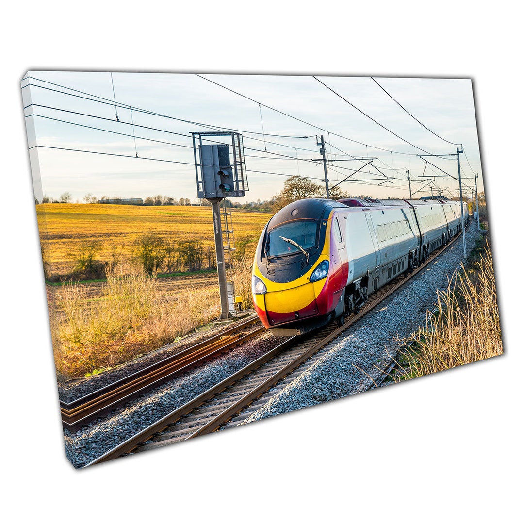 Modern Train on UK Railroad Railway England UK Transport Train Travel ...