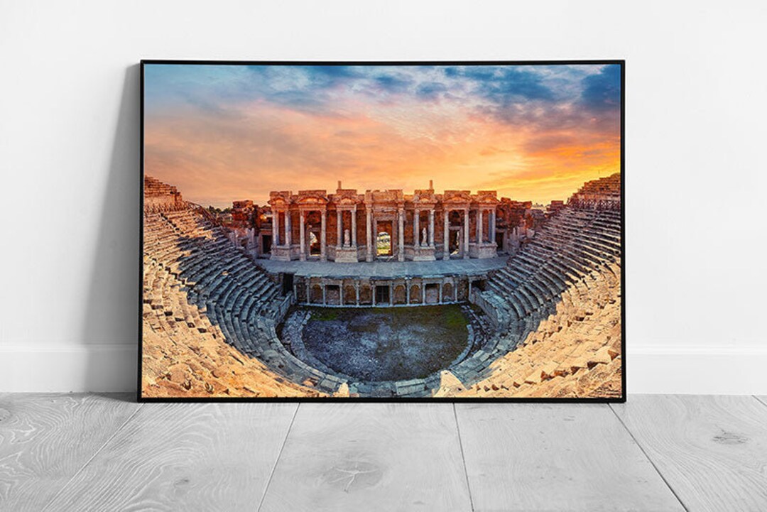 Hierapolis Ancient Amphitheatre Wall Art Print Cultural Heritage Site ...
