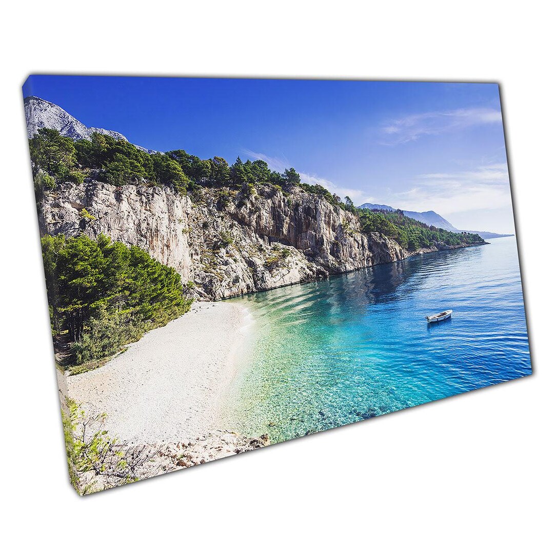 Nugal Beach Wall Art Canvas Print - Famous Landmark Near Makarska ...