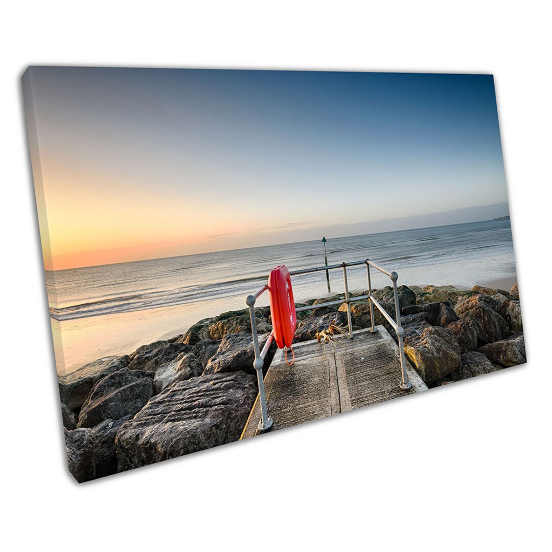 Jetty Beach Canvas Wall Art for Home Office Decor - Sandbanks Poole ...