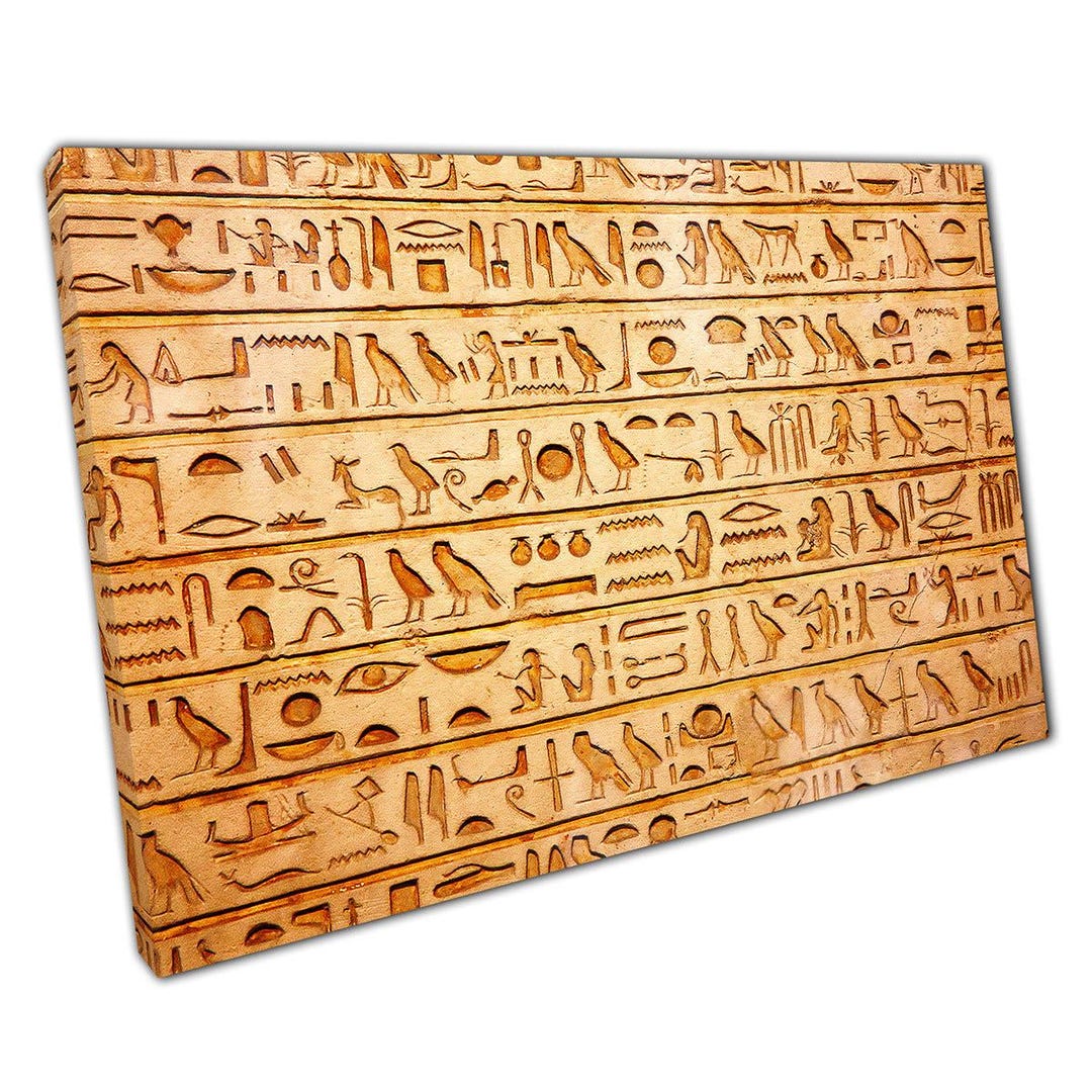 Ancient Egyptian Hieroglyphs Canvas Wall Art: Stunning Print for Home ...