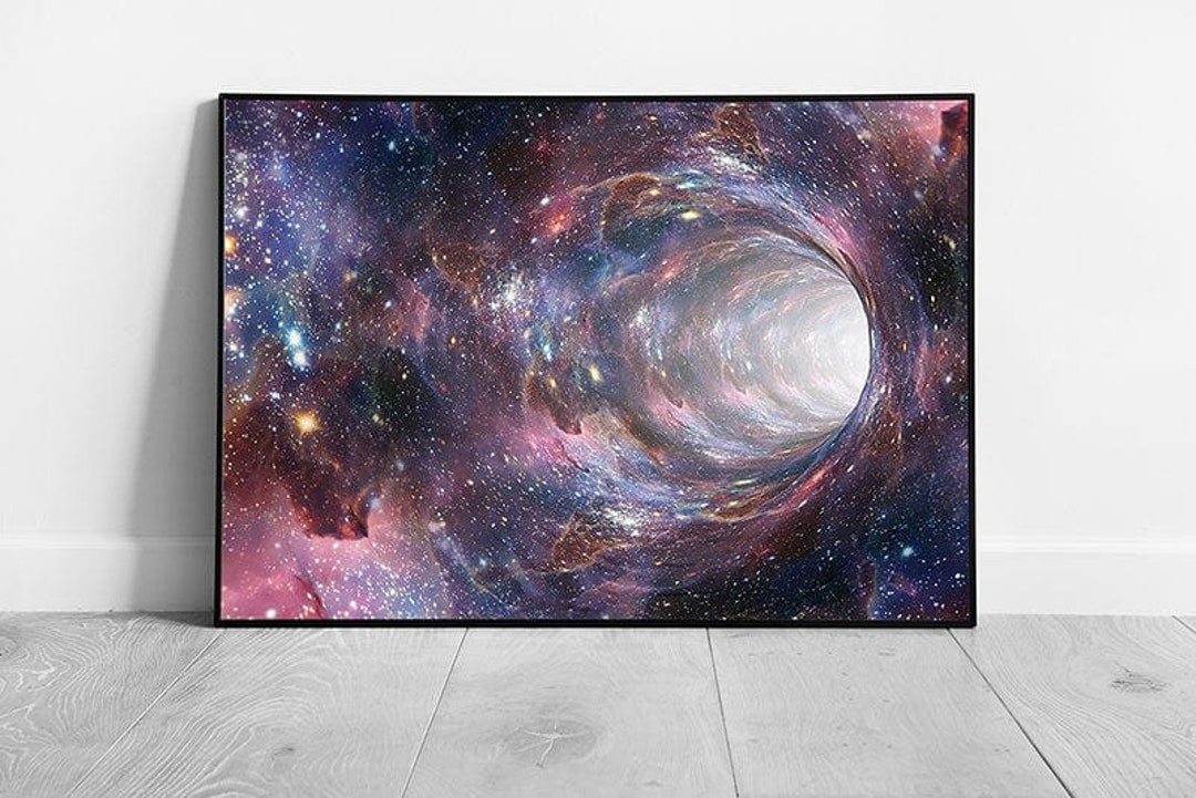 Print on Paper Space Wormhole Ready to Hang Wall Art Print Framed ...