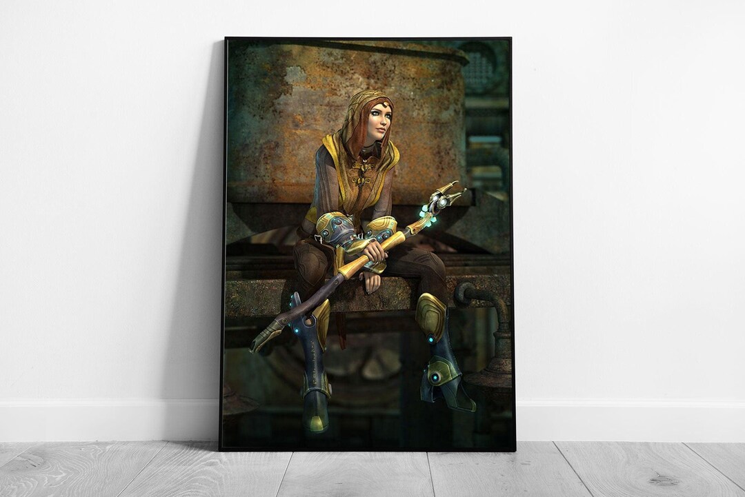 Luminous Warrior Fantasy Art Print: Enchanted Weapon Wall Decor, Ready ...