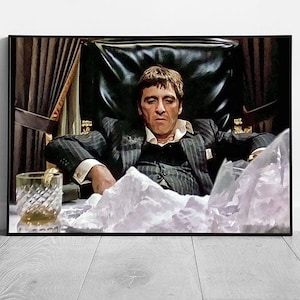 American Gangster Tony Montana Scarface Film Ready to Hang Wall Art ...